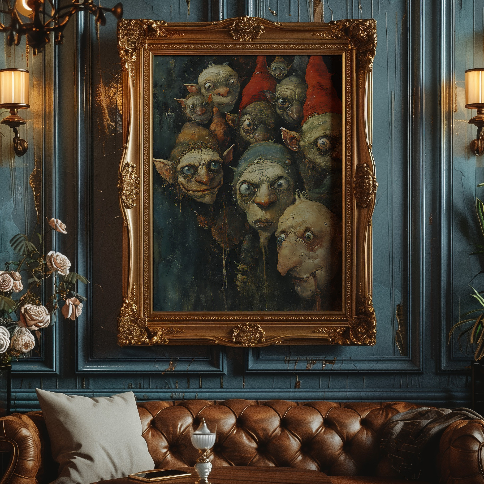 Goblins Painting - Wall Art Printable Dark Gnomes Trolls Swedish Nordic ...