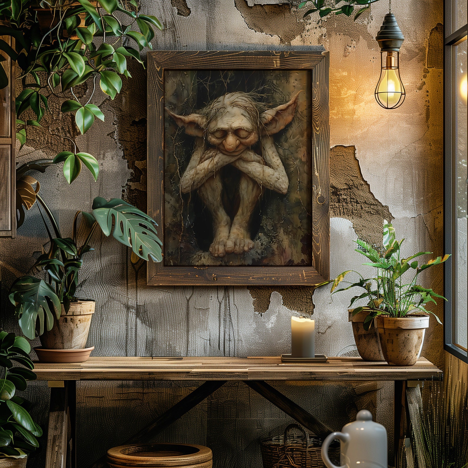 Troll Wall Art Printable Painting Mushroom Whimsical Giant Swedish ...