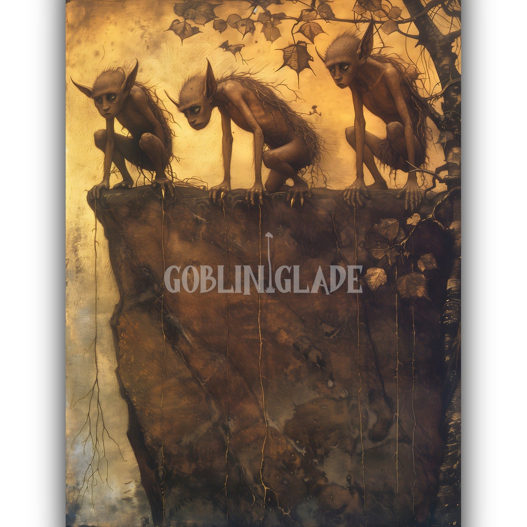 Goblins Painting - Wall Art Printable Whimsical Trolls Swedish Nordic ...