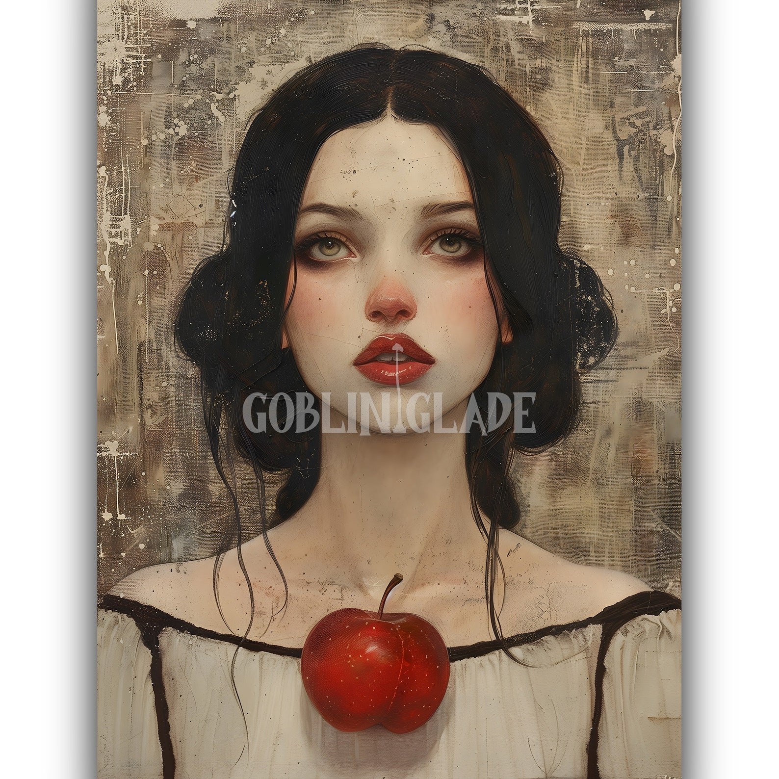 Snow-white and the Red Apple Painting - Printable Brothers Grimm ...