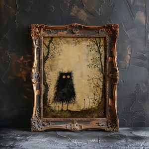 Box Square Man Wall Art Printable Moody Monster Painting Print Funny ...