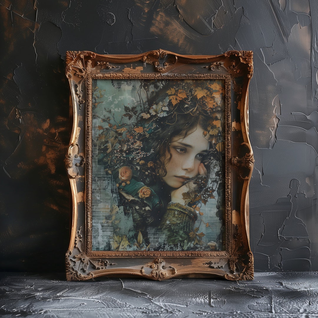 Longing Wall Art Printable Moody Floral Flower Botanical Nature Fantasy ...