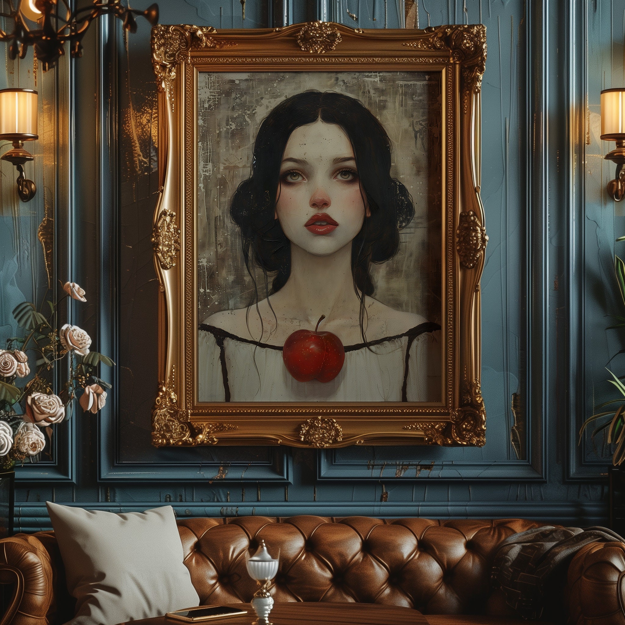 Snow-white and the Red Apple Painting - Printable Brothers Grimm ...
