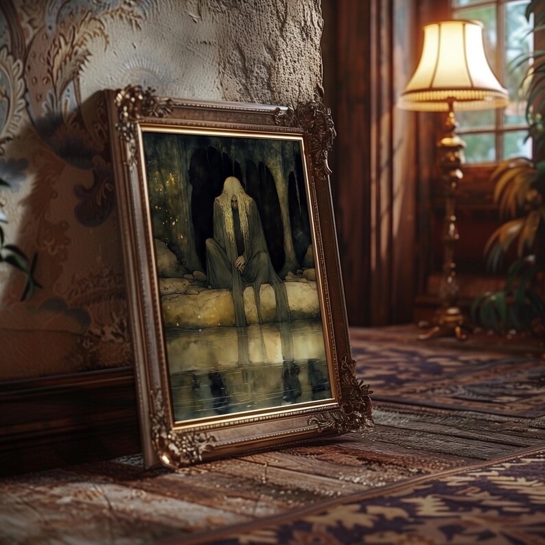 Näcken by the Lake - Digital Art Printable, Scandinavian Mythology ...