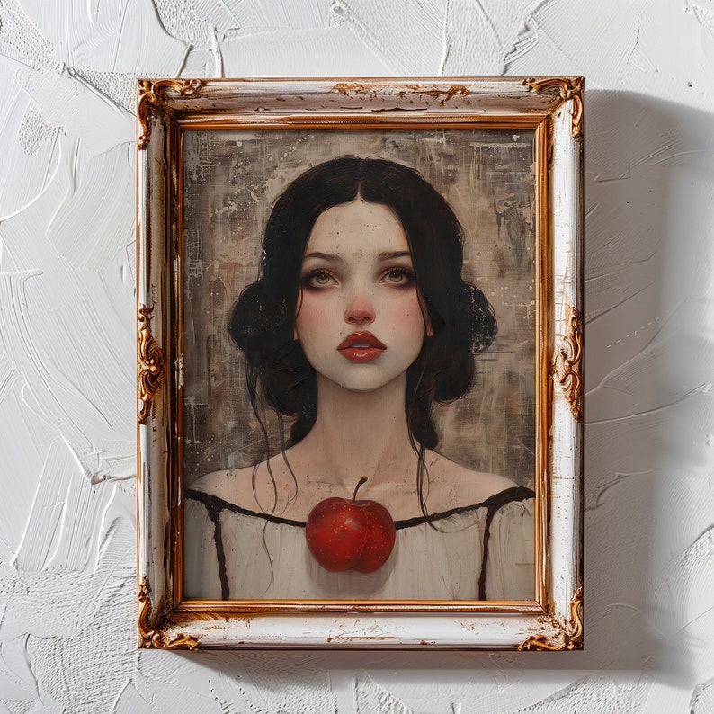 Snow-white and the Red Apple Painting - Printable Brothers Grimm ...