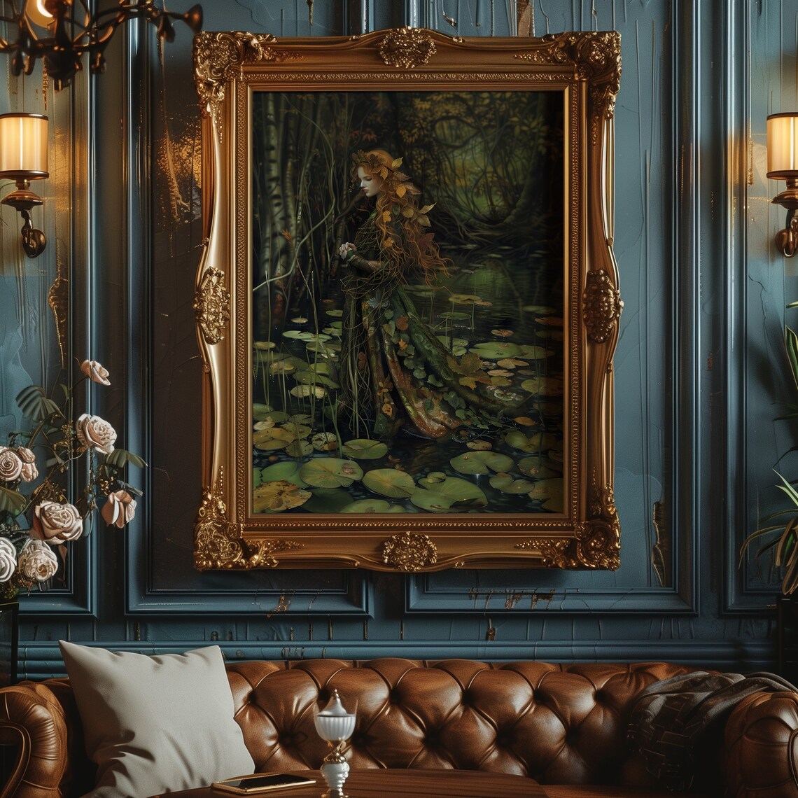 Forest Nymph Painting Water Nymph Art Wall Art Printable Fairy Painting ...