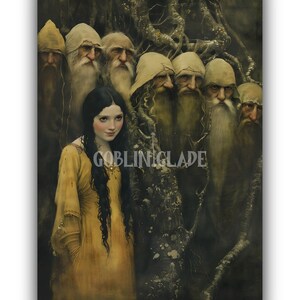 Snow-white and the Seven Dwarves Painting Printable Brothers Grimm ...