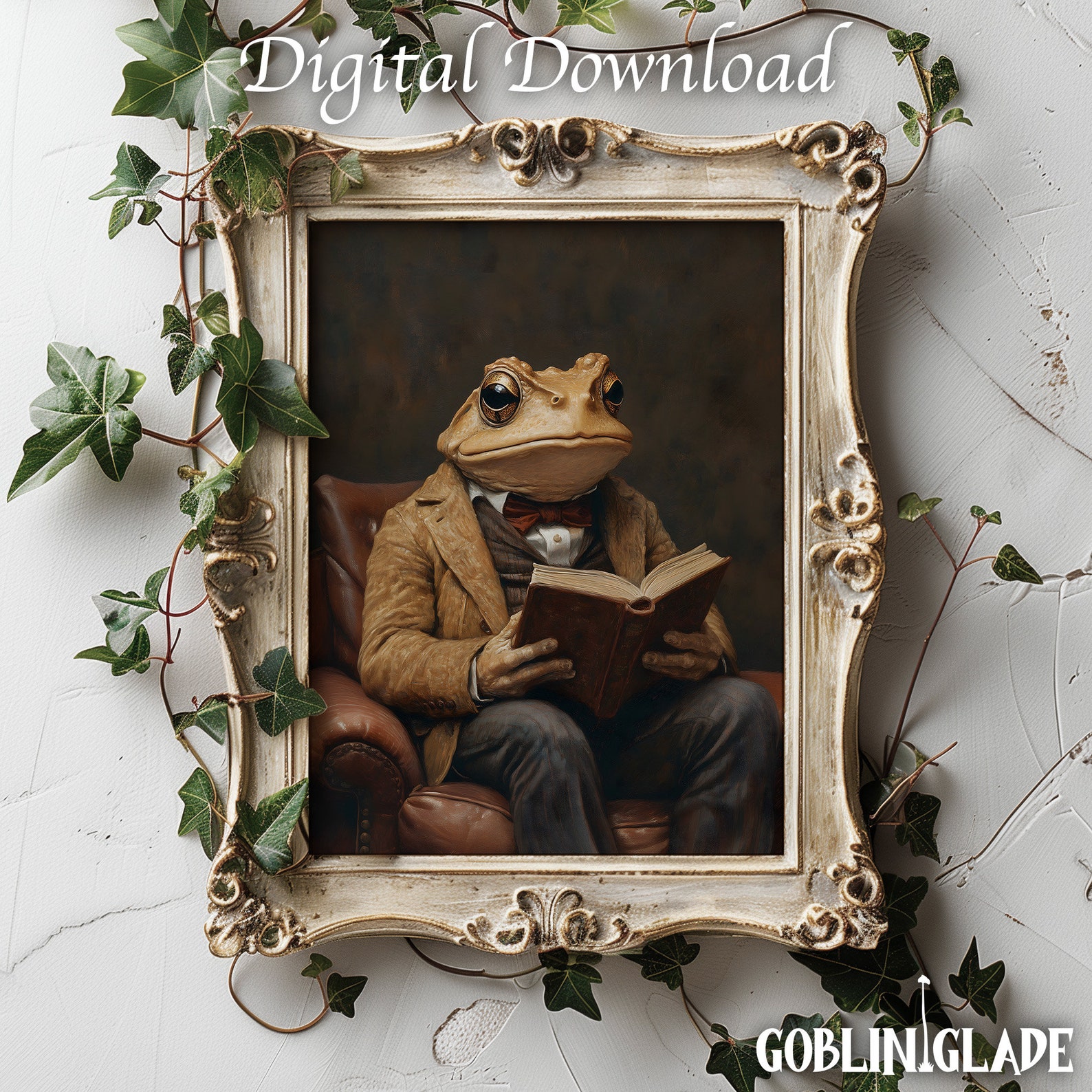 Mr. Toad With Book - Printable Wall Art Wind in the Willows Painting ...
