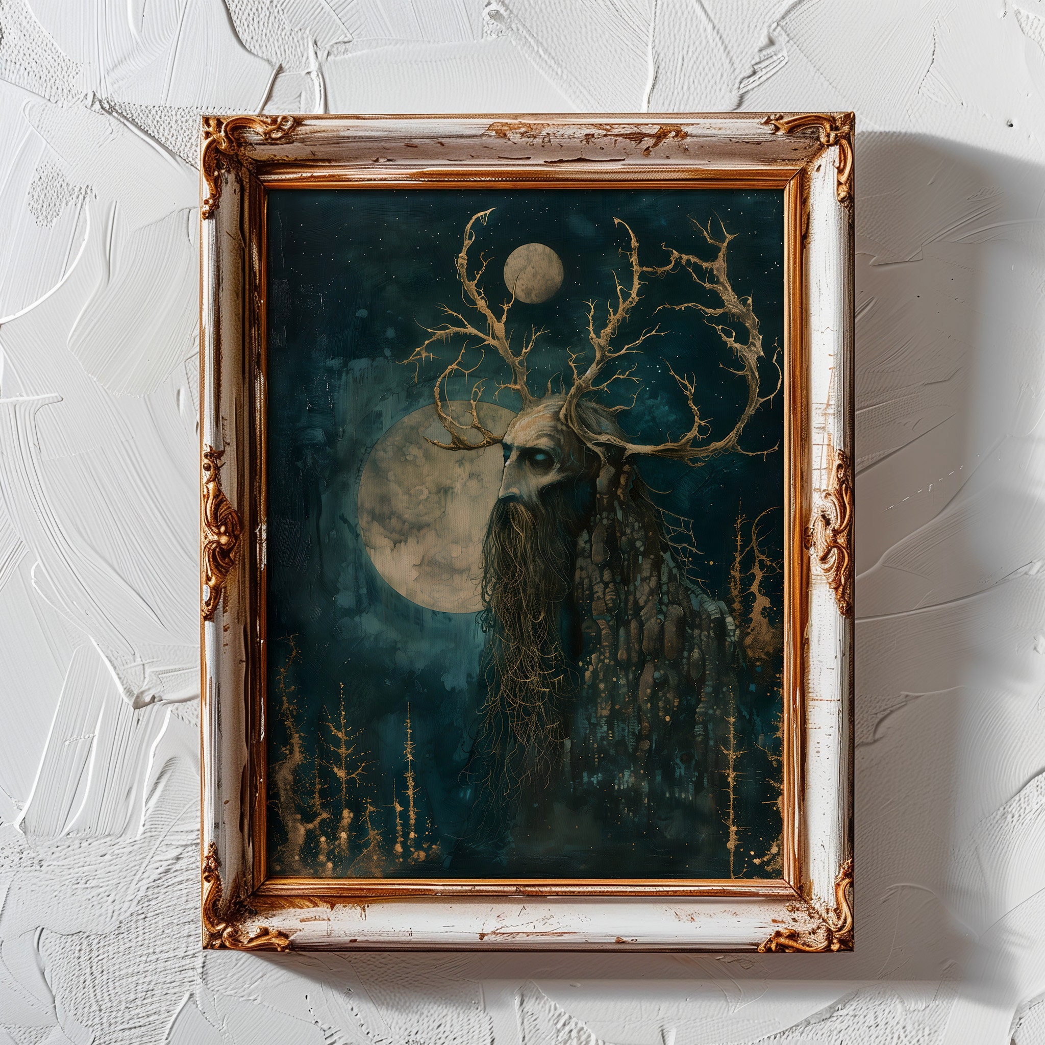 Stargazer Art Printable Wall Art Digital Print Enchanted Forest Print ...
