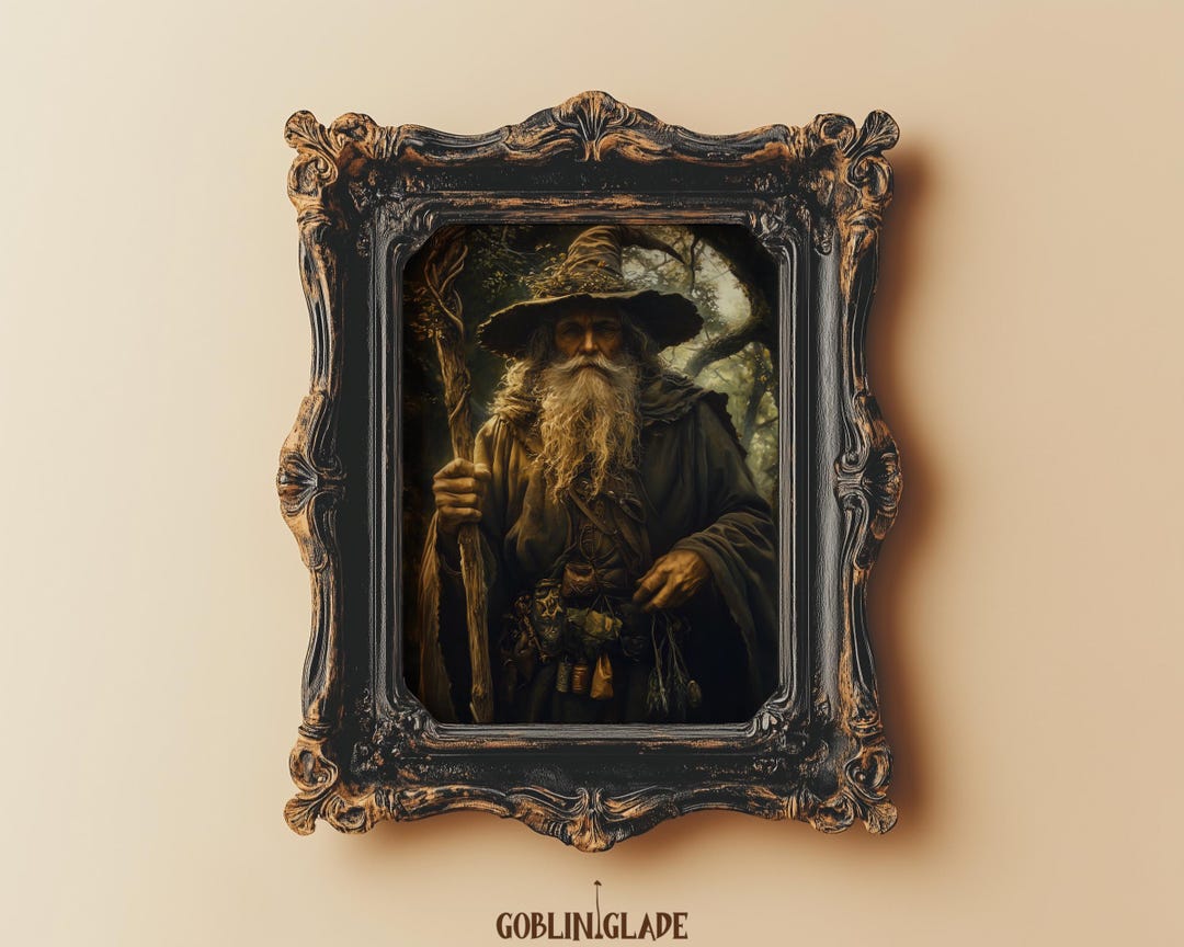 Merlin Wall Art Print - King Arthur Painting - Medieval Fantasy Art ...