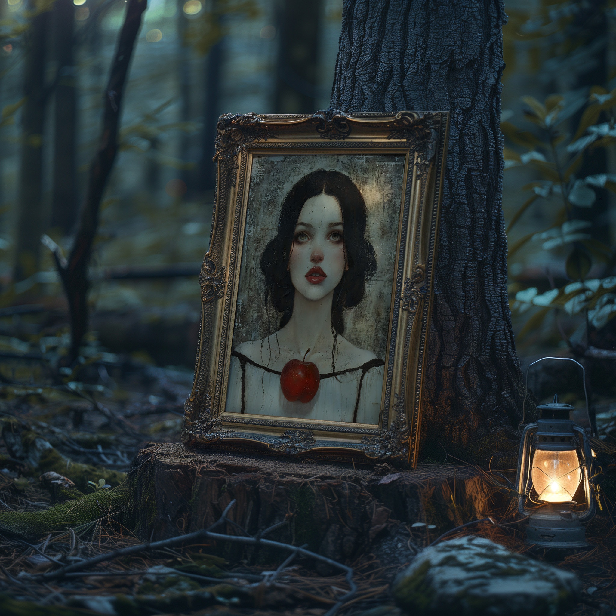 Snow-white and the Red Apple Painting - Printable Brothers Grimm ...