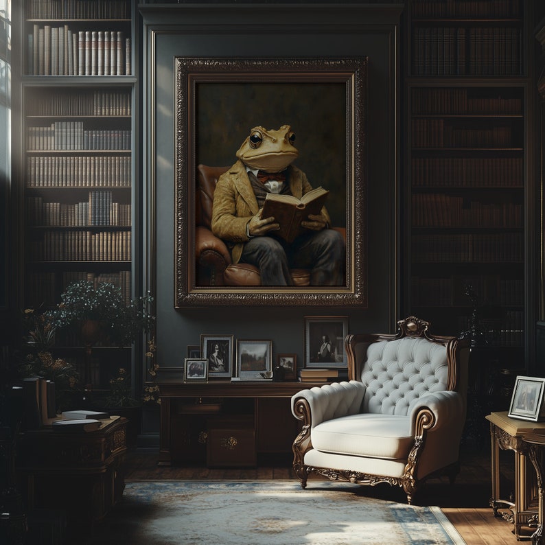 Mr. Toad With Book - Printable Wall Art Wind in the Willows Painting ...