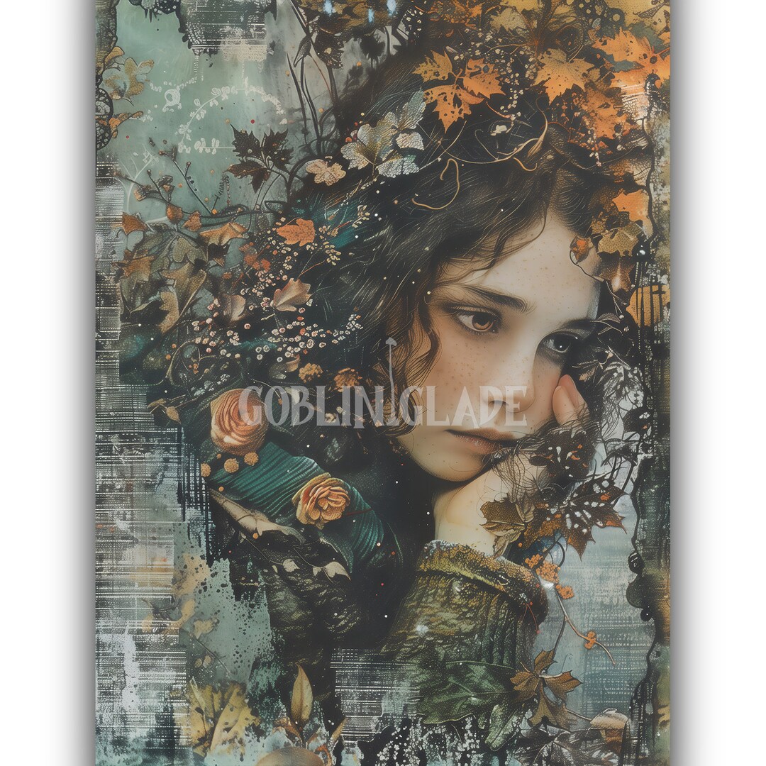 Longing Wall Art Printable Moody Floral Flower Botanical Nature Fantasy ...