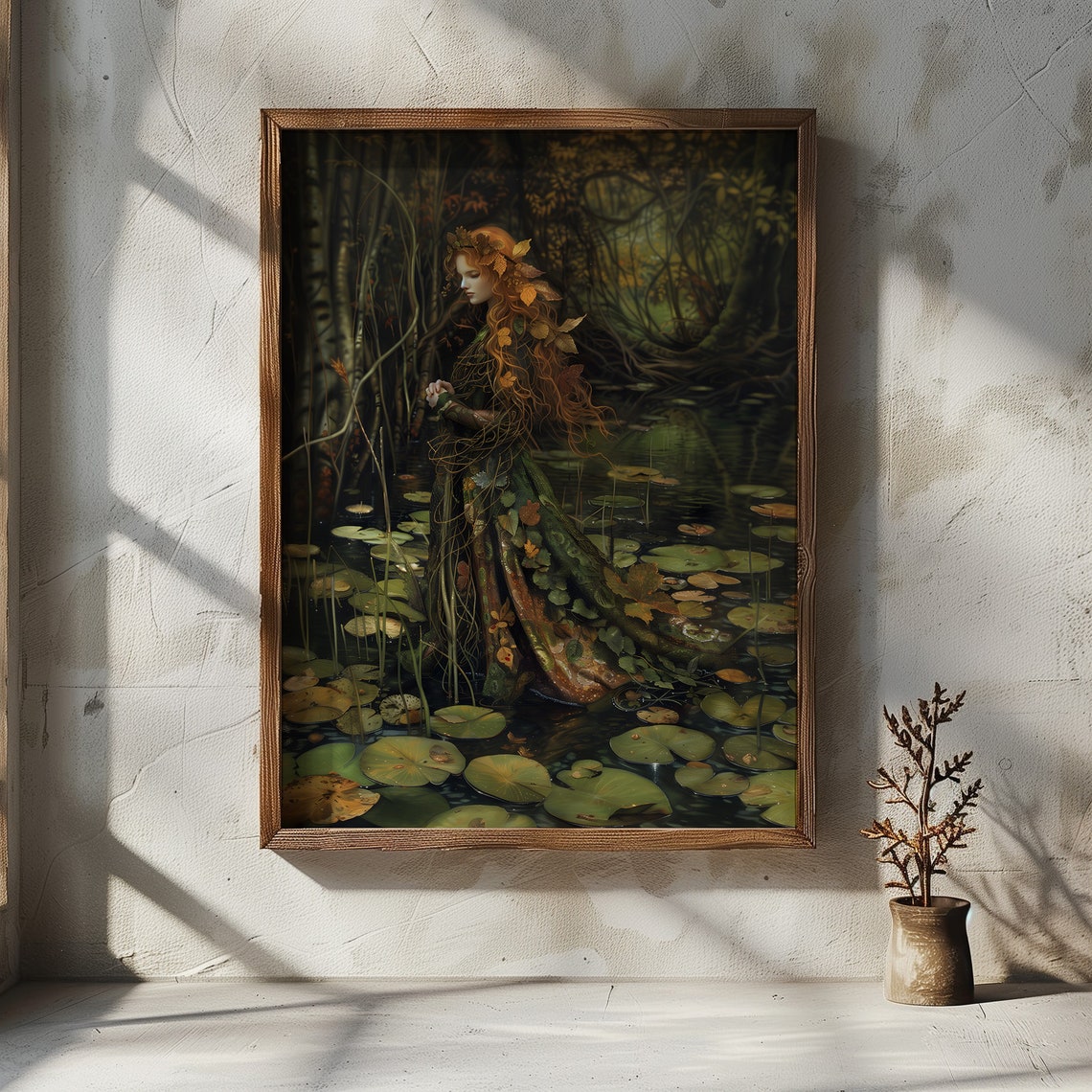 Forest Nymph Painting Water Nymph Art Wall Art Printable Fairy Painting ...