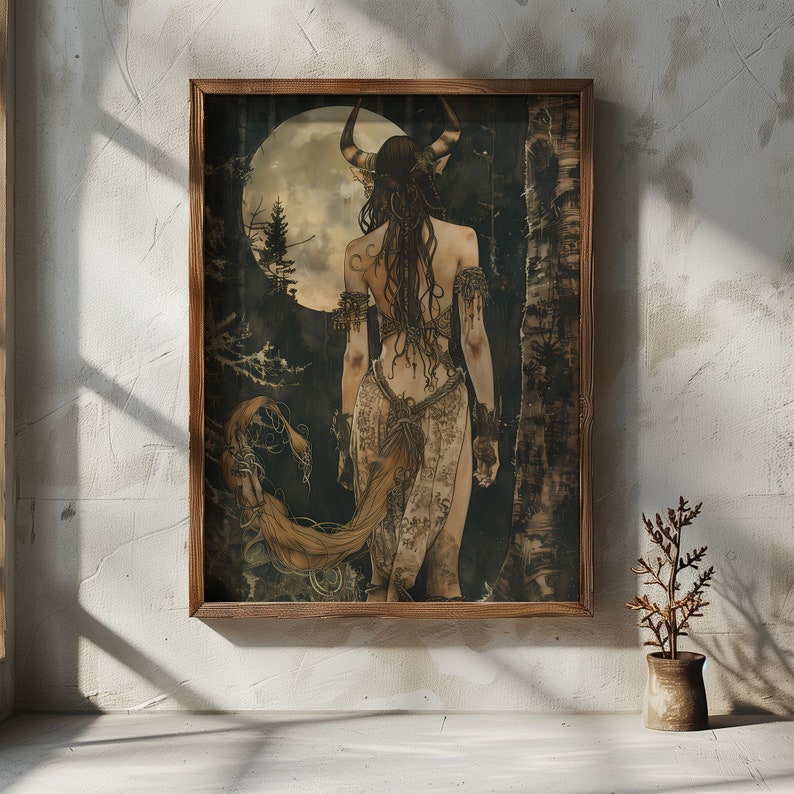 Huldra Wall Art Printable Seductive Forest Being Fantasy Painting ...