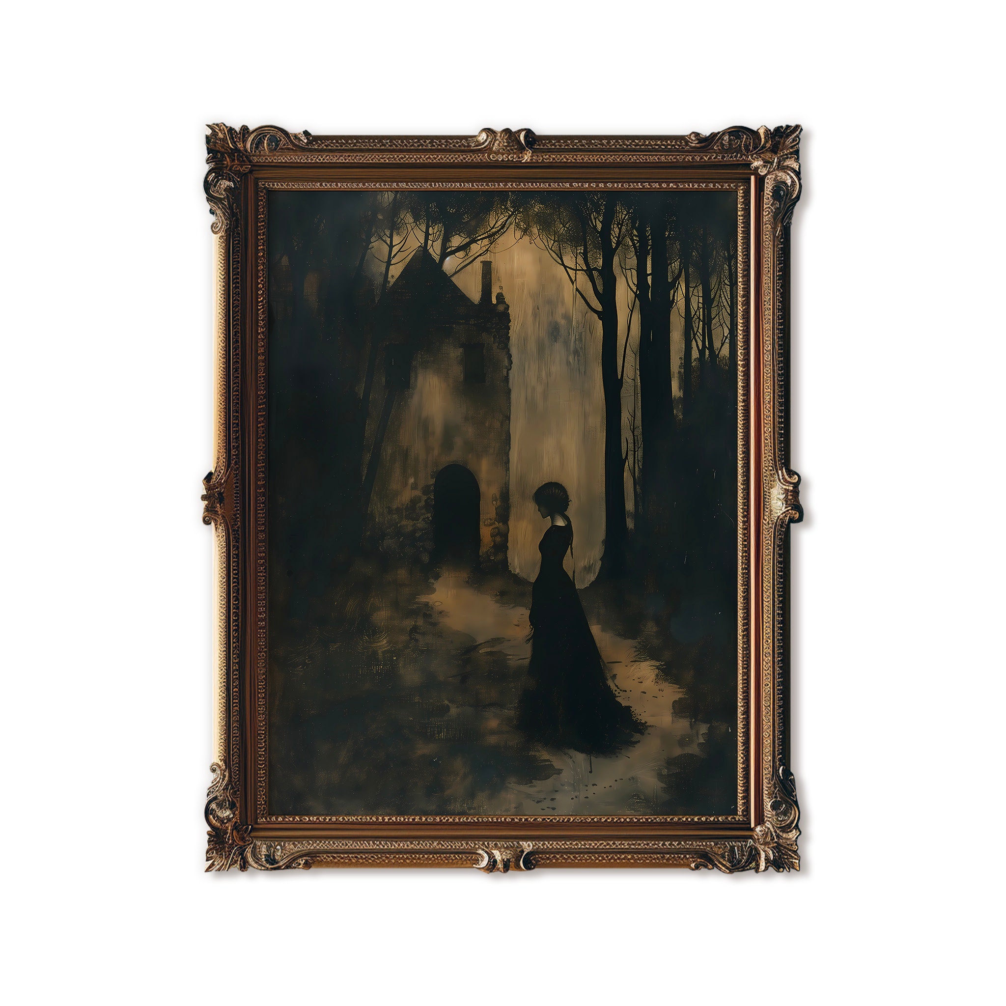 Forest House Wall Art Printable Dark Cottagecore Dark Academia Horror ...