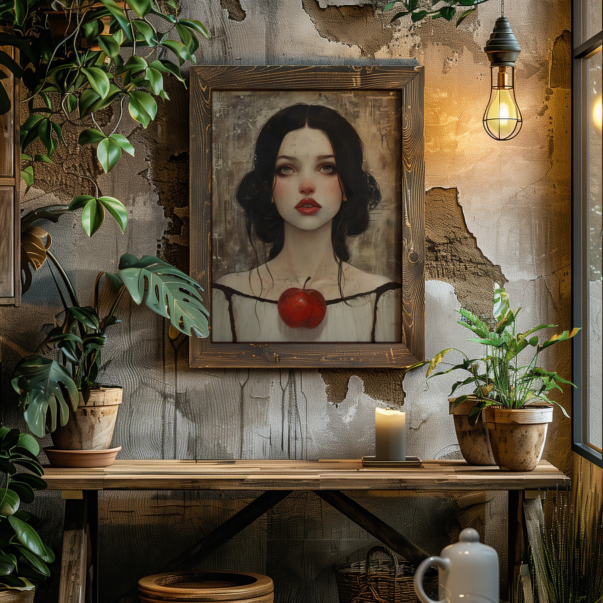 Snow-white and the Red Apple Painting - Printable Brothers Grimm ...