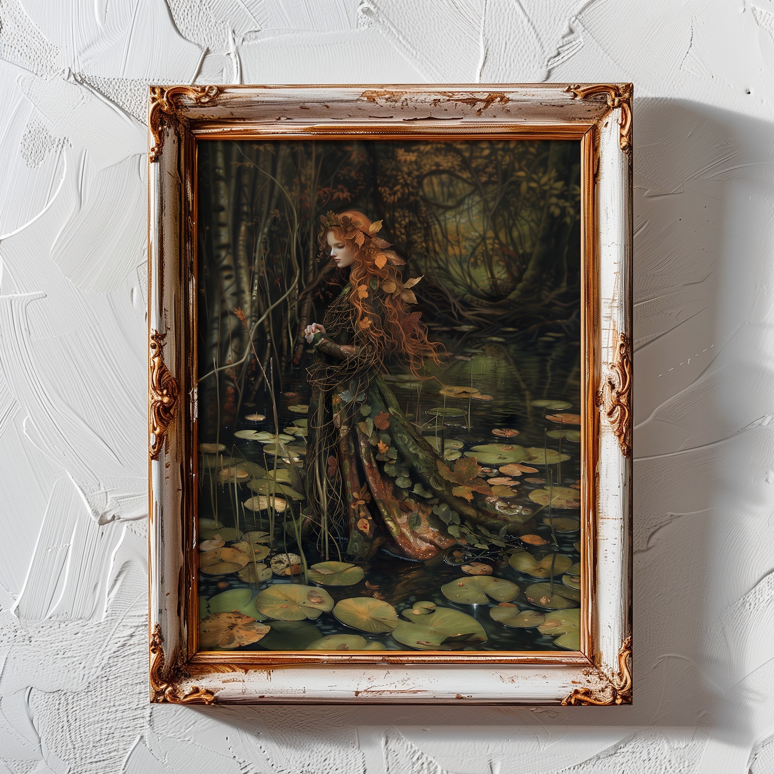 Forest Nymph Painting Water Nymph Art Wall Art Printable Fairy Painting ...