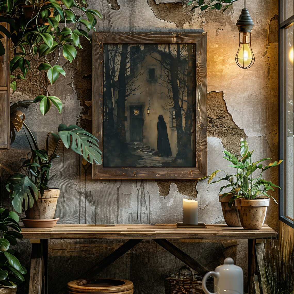 Forest House Wall Art Printable Dark Cottagecore Dark Academia Horror ...