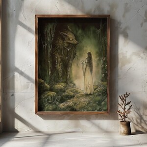 Fenris Wolf Printable - Digital Art Print, Scandinavian Mythology ...