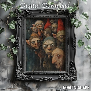 Goblins Painting - Wall Art Printable Dark Gnomes Trolls Swedish Nordic ...