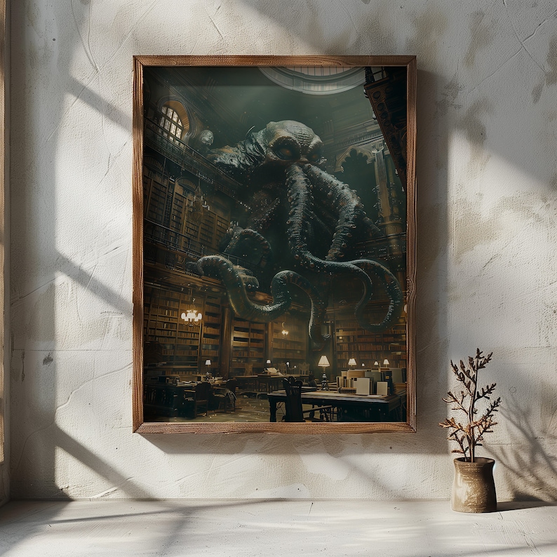 Cthulhu Wall Art Printable Lovecraft Inspired Eldritch Horror Artwork ...