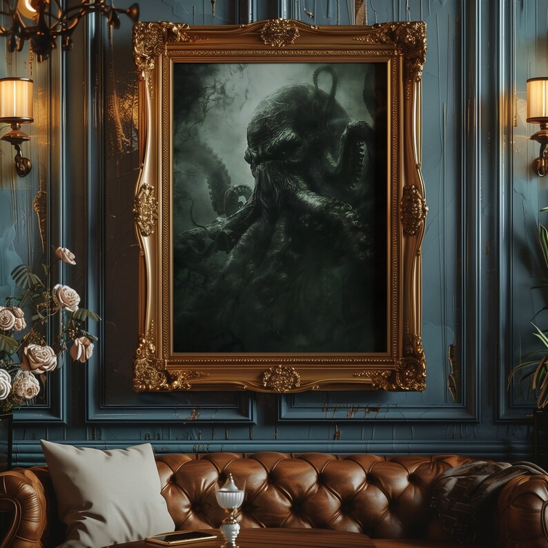 Cthulhu Wall Art Printable Lovecraft Inspired Eldritch Horror Artwork ...