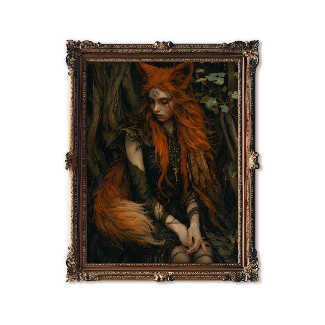 Huldra Wall Art Printable Seductive Forest Being Fantasy Painting ...