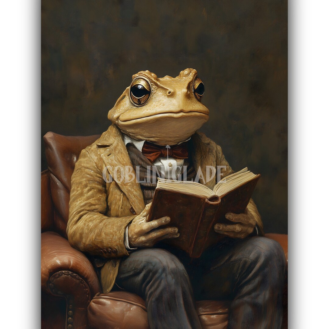Mr. Toad With Book - Printable Wall Art Wind in the Willows Painting ...
