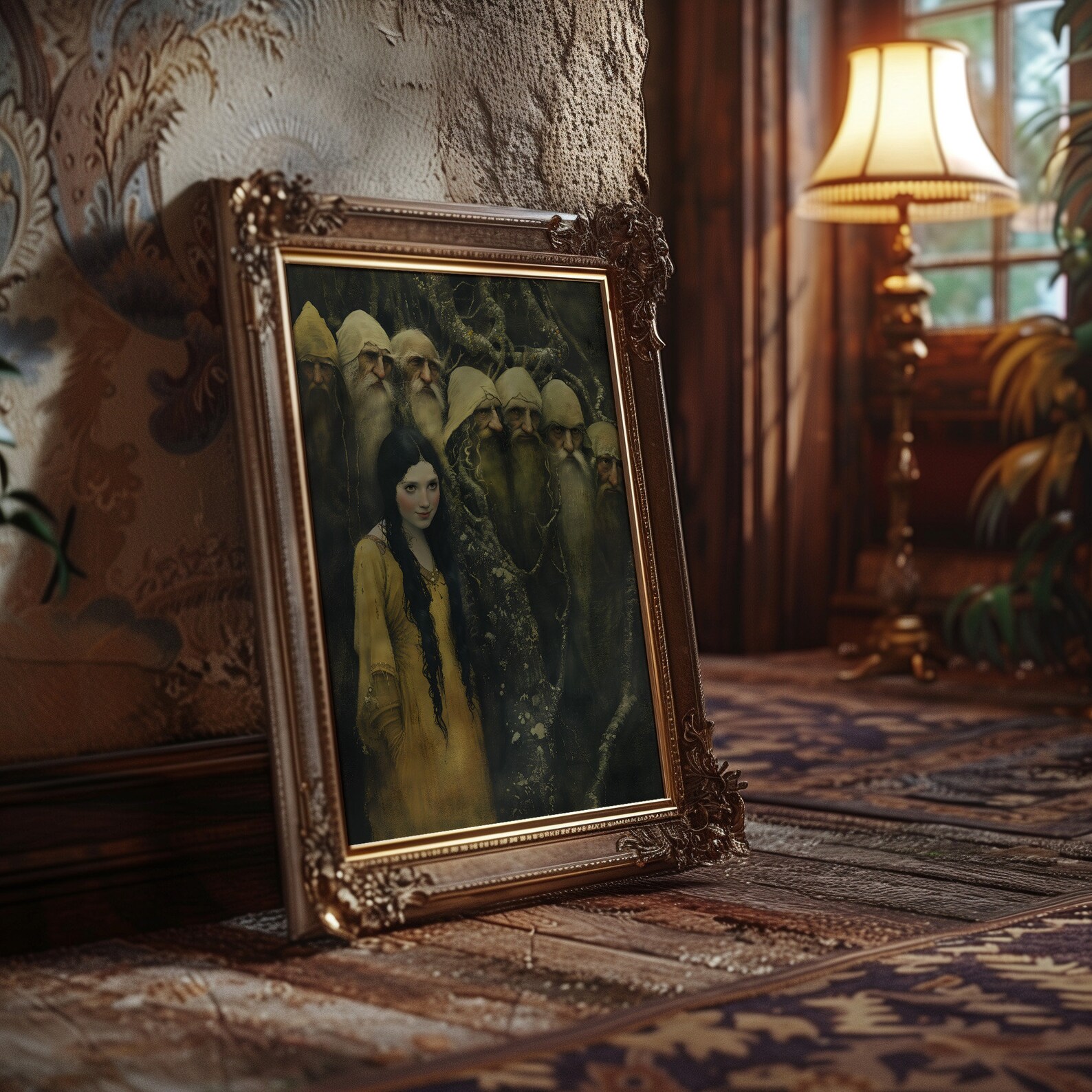 Snow-white and the Seven Dwarves Painting - Printable Brothers Grimm ...