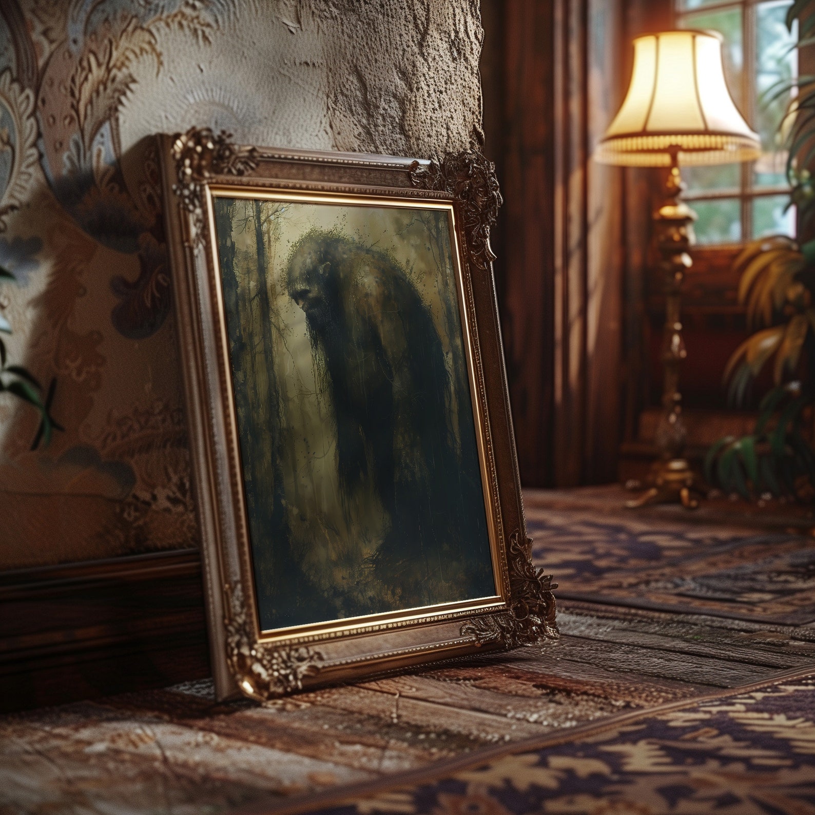 Sad Troll Wall Art Printable Folklore Painting Moody Whimsical Giant ...