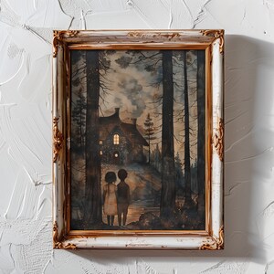 Hansel and Gretel Painting Printable Brothers Grimm Folklore Art Fairy ...