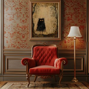 Box Square Man Wall Art Printable Moody Monster Painting Print Funny ...