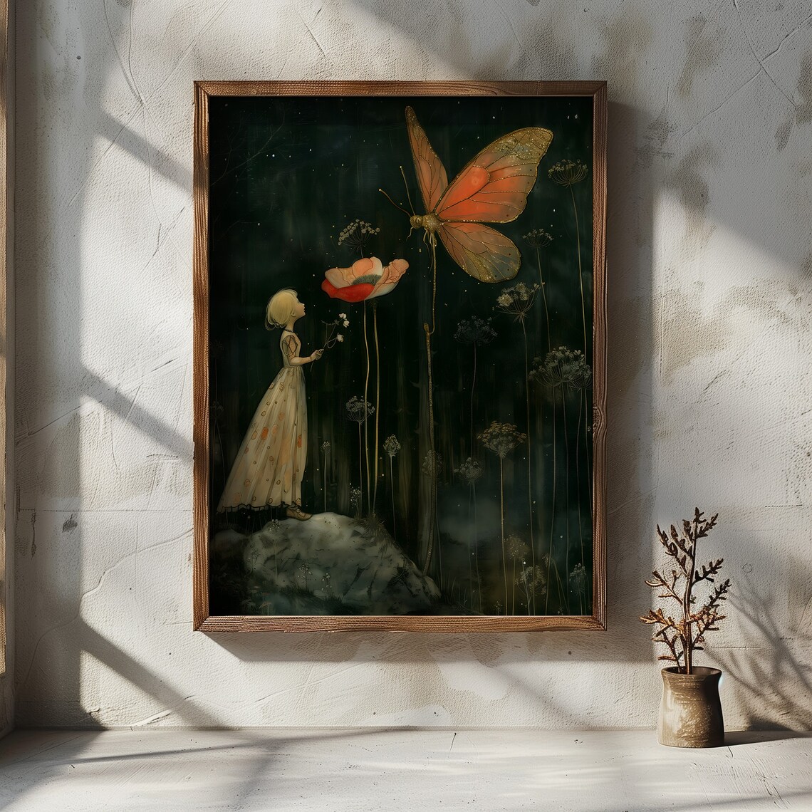 Thumbelina Painting Hans Christian Andersen Printable Art Fairy Tale ...