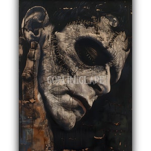 Frankenstein's Monster - Mary Shelley Wall Art Printable Dark Academia ...