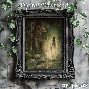 Fenris Wolf Printable - Digital Art Print, Scandinavian Mythology ...