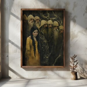 Snow-white and the Seven Dwarves Painting Printable Brothers Grimm ...