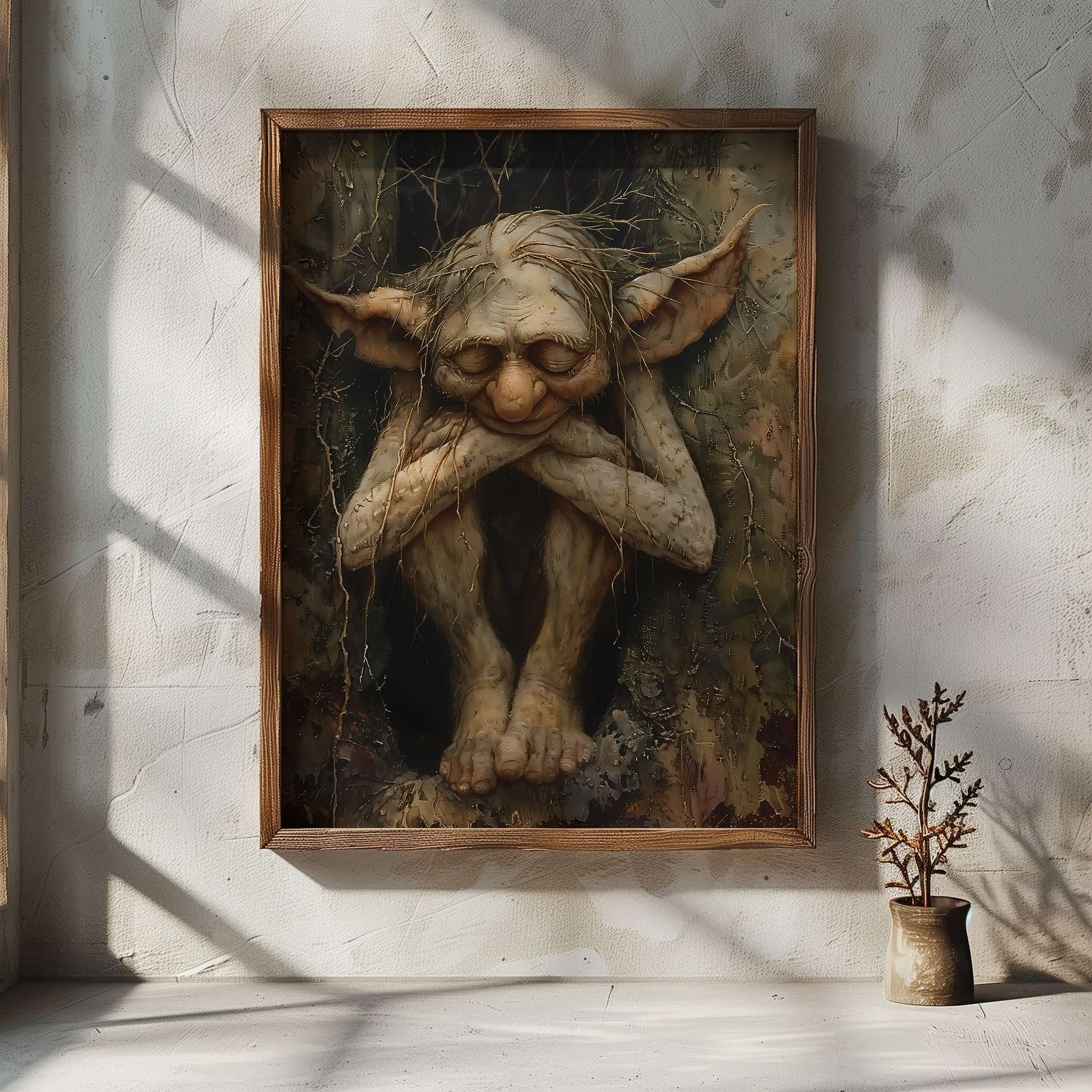 Troll Wall Art Printable Painting Mushroom Whimsical Giant Swedish ...