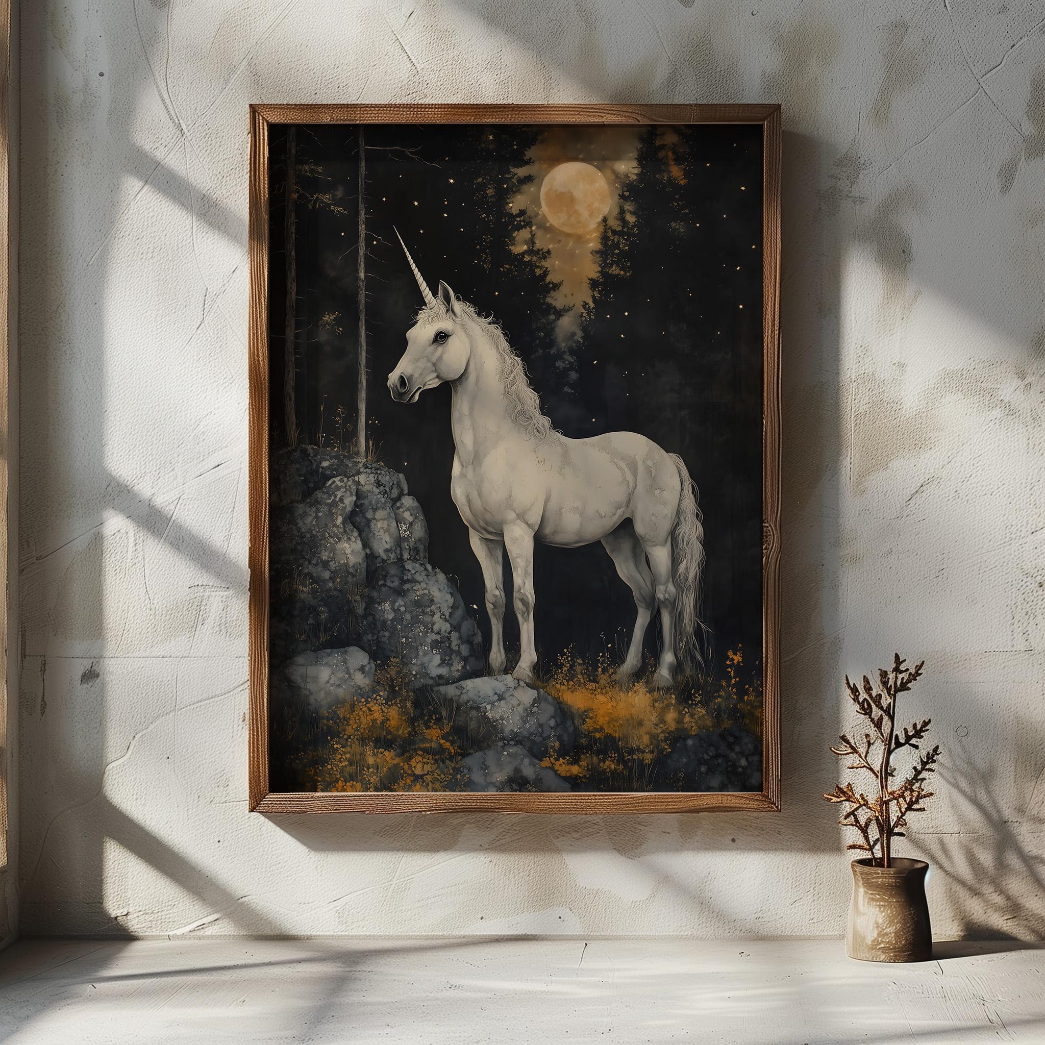 Majestic Unicorn - Printable Poster for Room Decor, Magical Unicorn Art ...