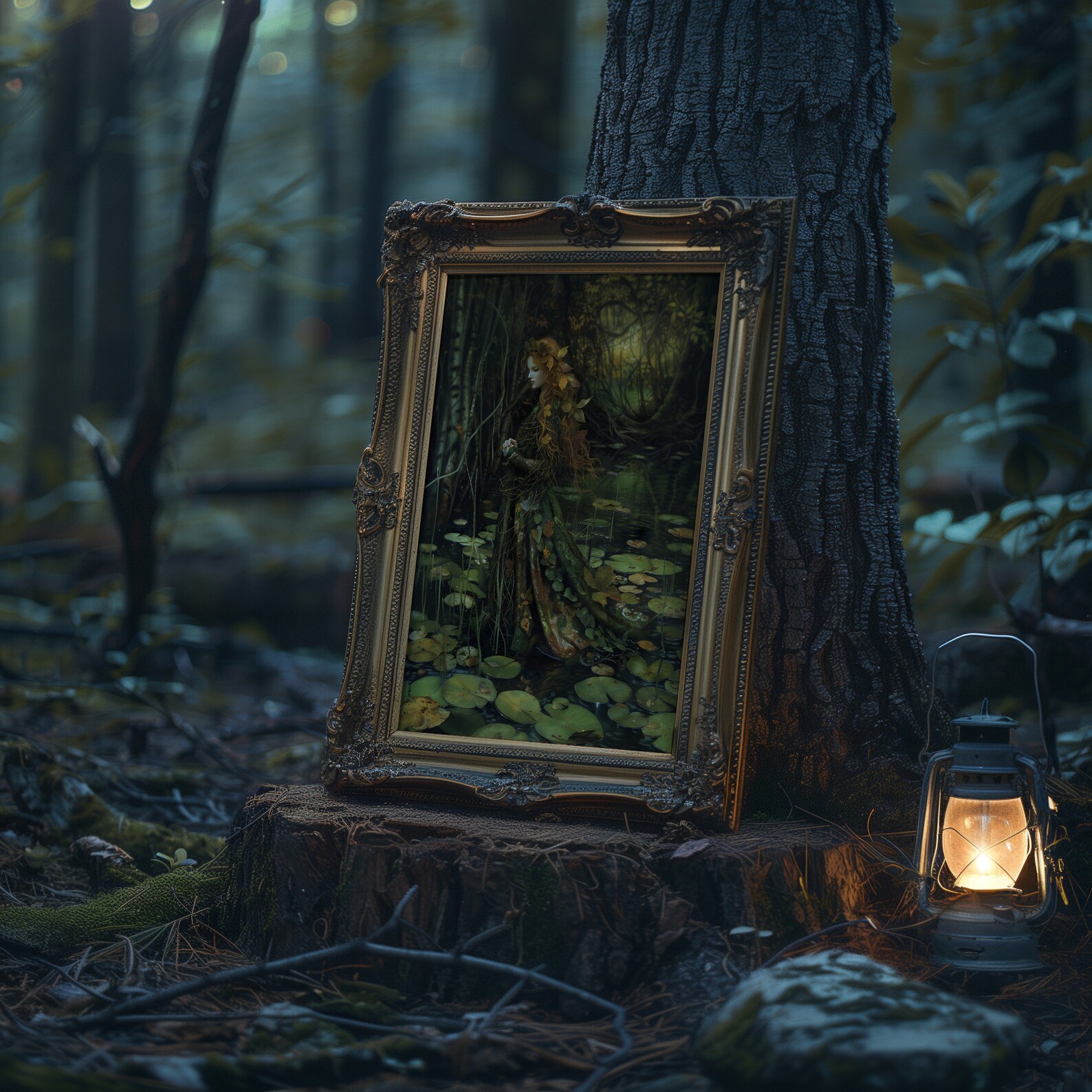 Forest Nymph Painting Water Nymph Art Wall Art Printable Fairy Painting ...