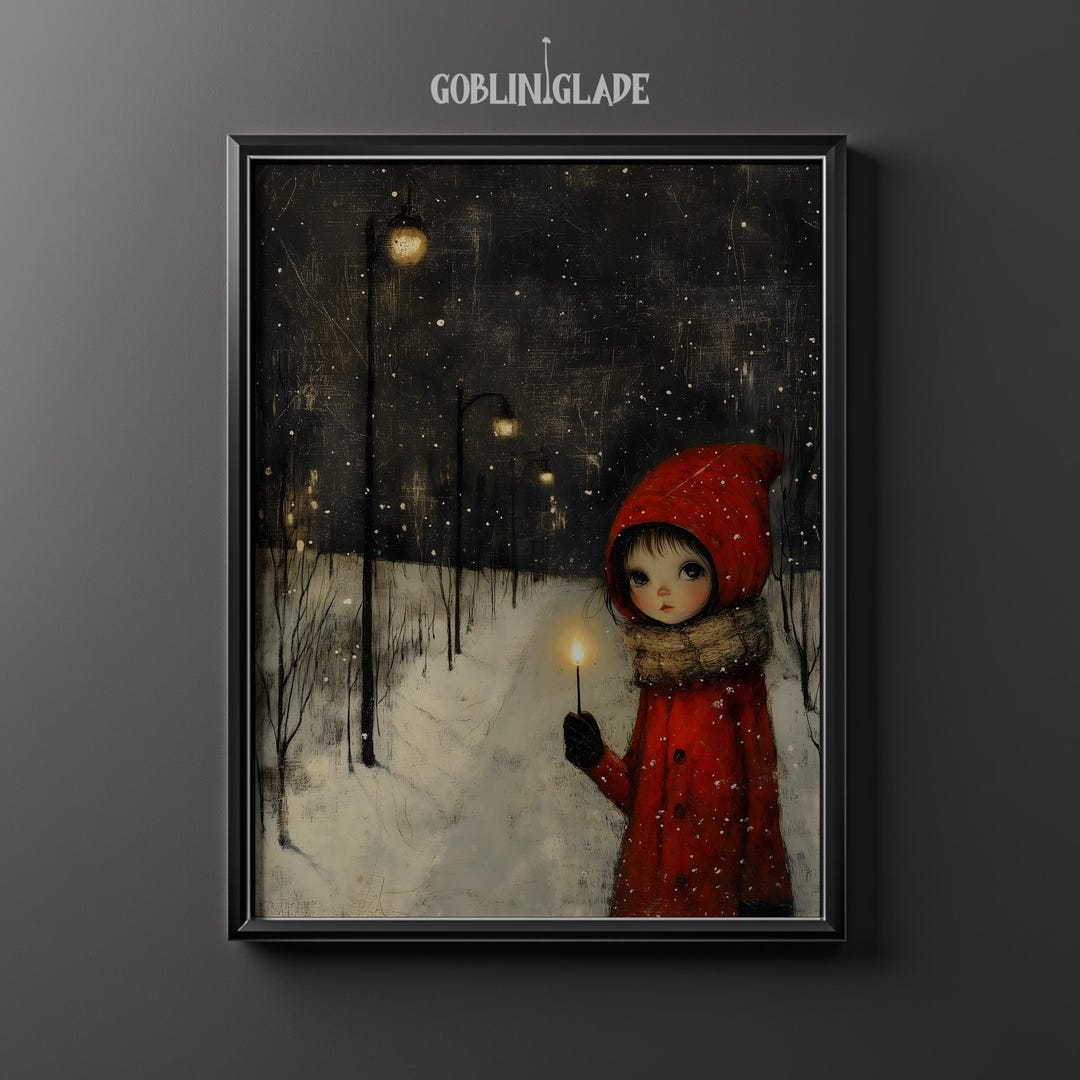 The Little Match Girl Painting - Hans Christian Andersen Printable Art ...
