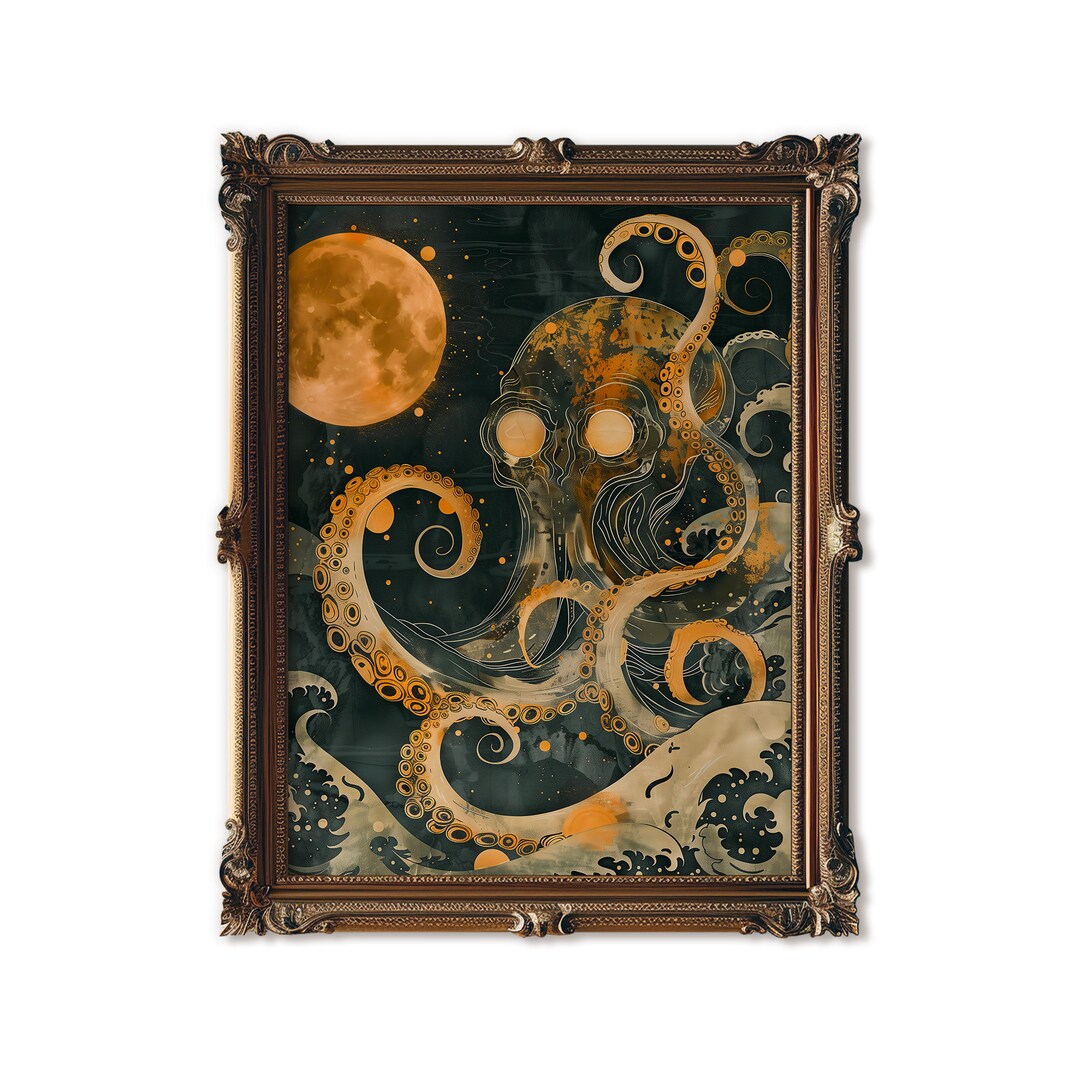 Cthulhu Wall Art Printable Lovecraft Inspired Eldritch Horror Artwork ...