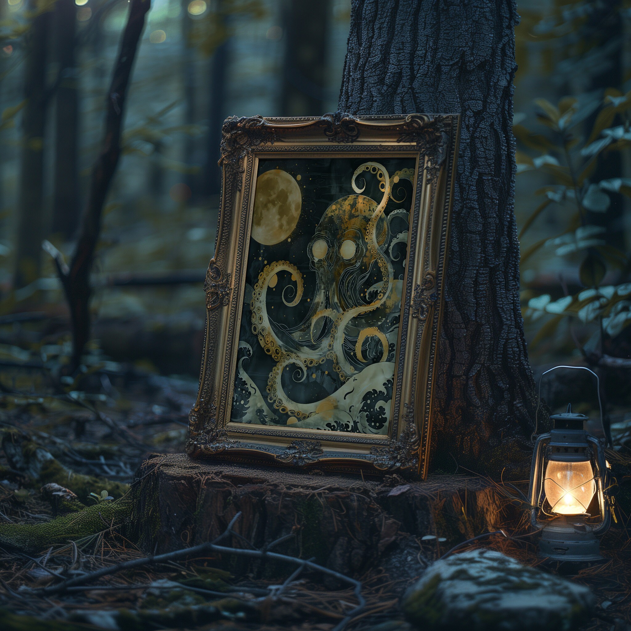 Cthulhu Wall Art Printable Lovecraft Inspired Eldritch Horror Artwork ...