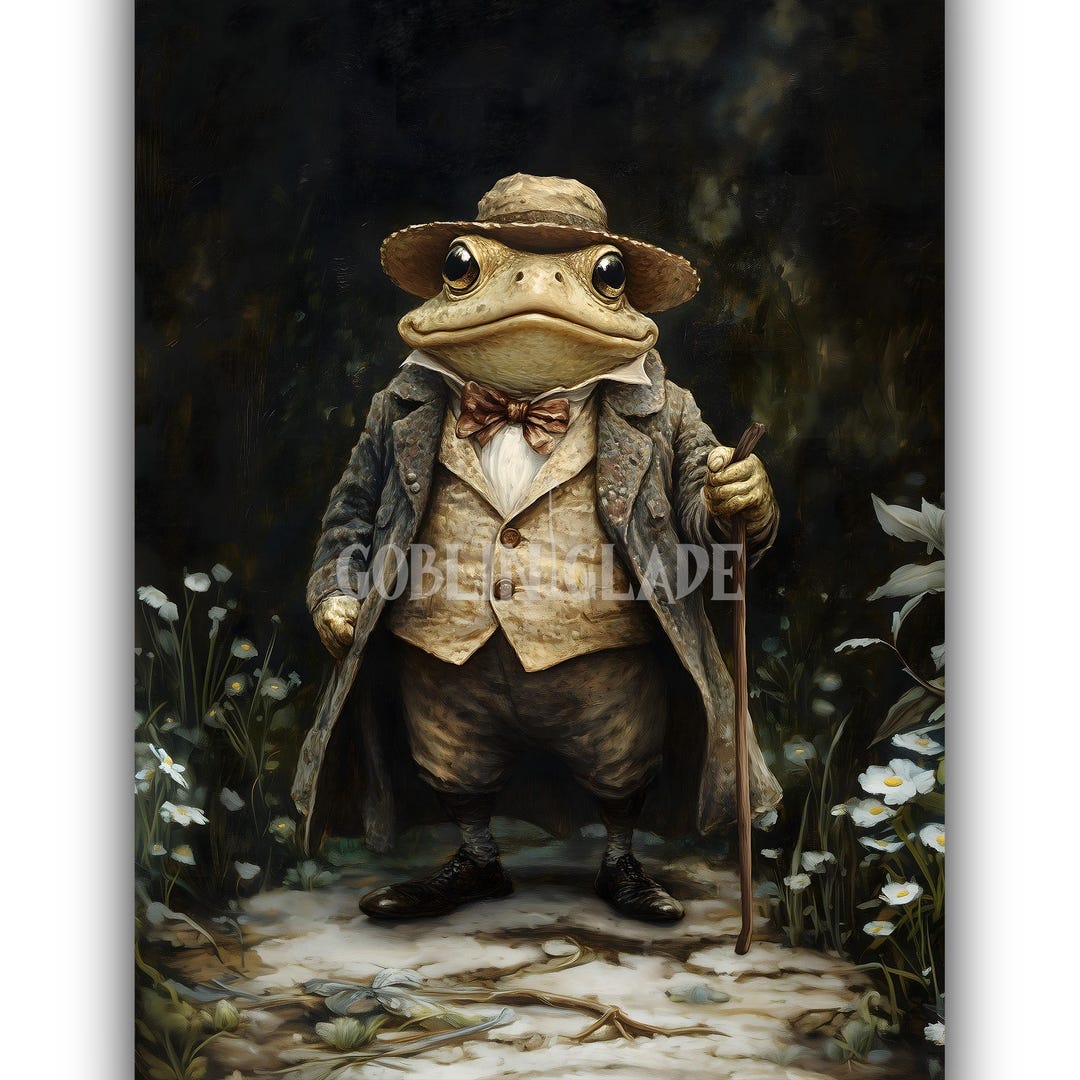 Mr. Toad Portrait Printable Wall Art Wind in the Willows Book Painting ...