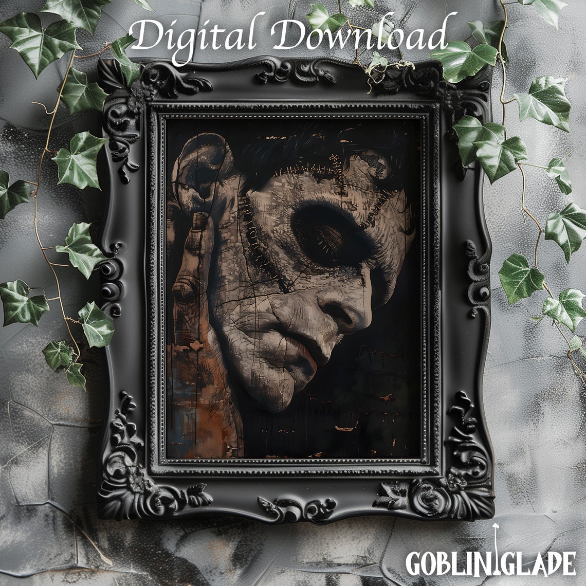 Frankenstein's Monster Mary Shelley Wall Art Printable Dark Academia ...
