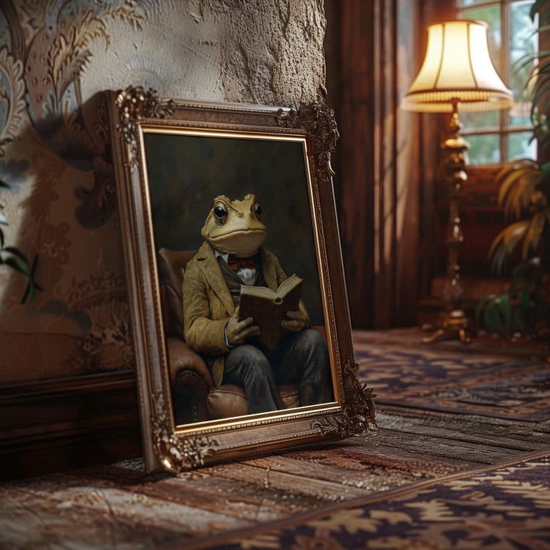 Mr. Toad With Book - Printable Wall Art Wind in the Willows Painting ...