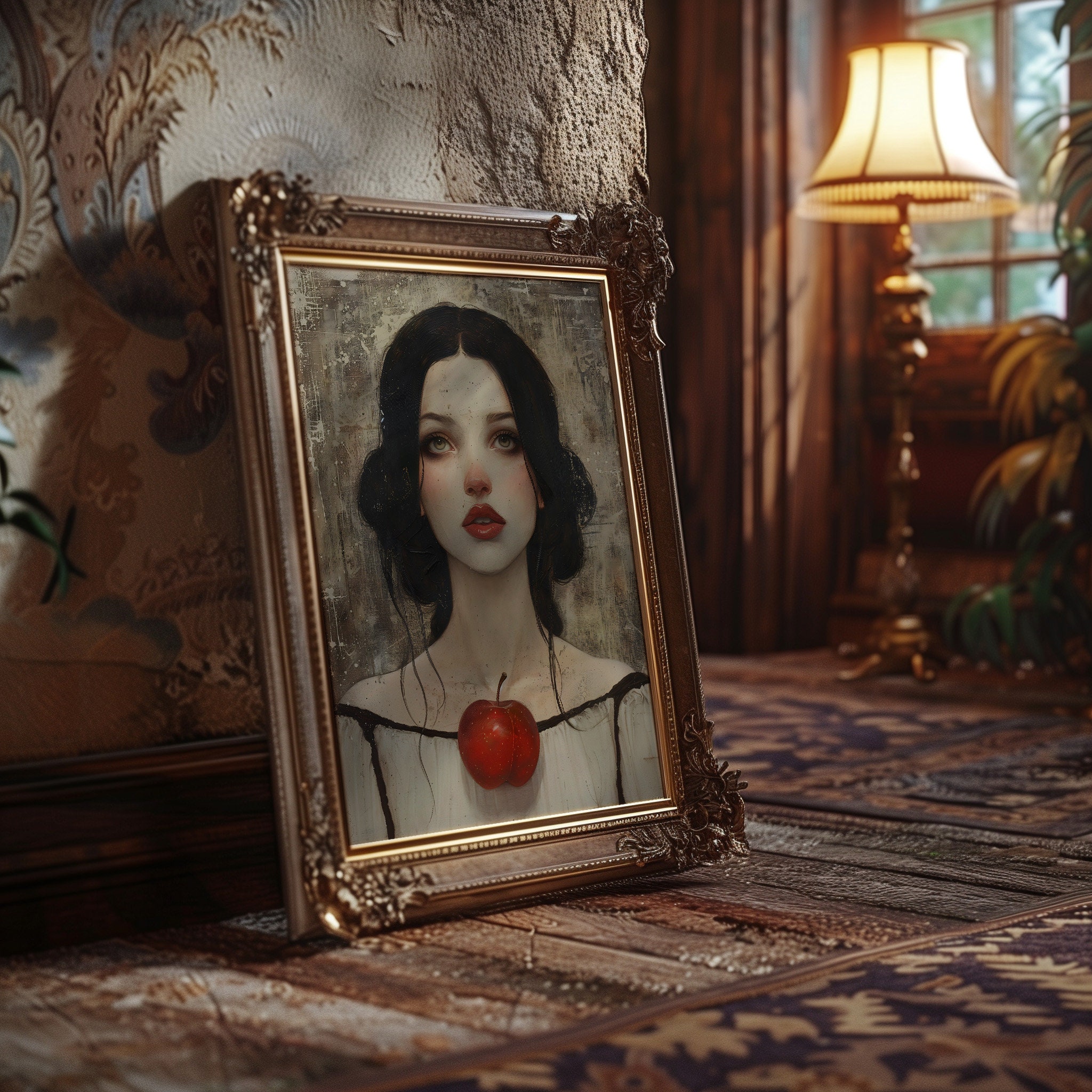 Snow-white and the Red Apple Painting - Printable Brothers Grimm ...