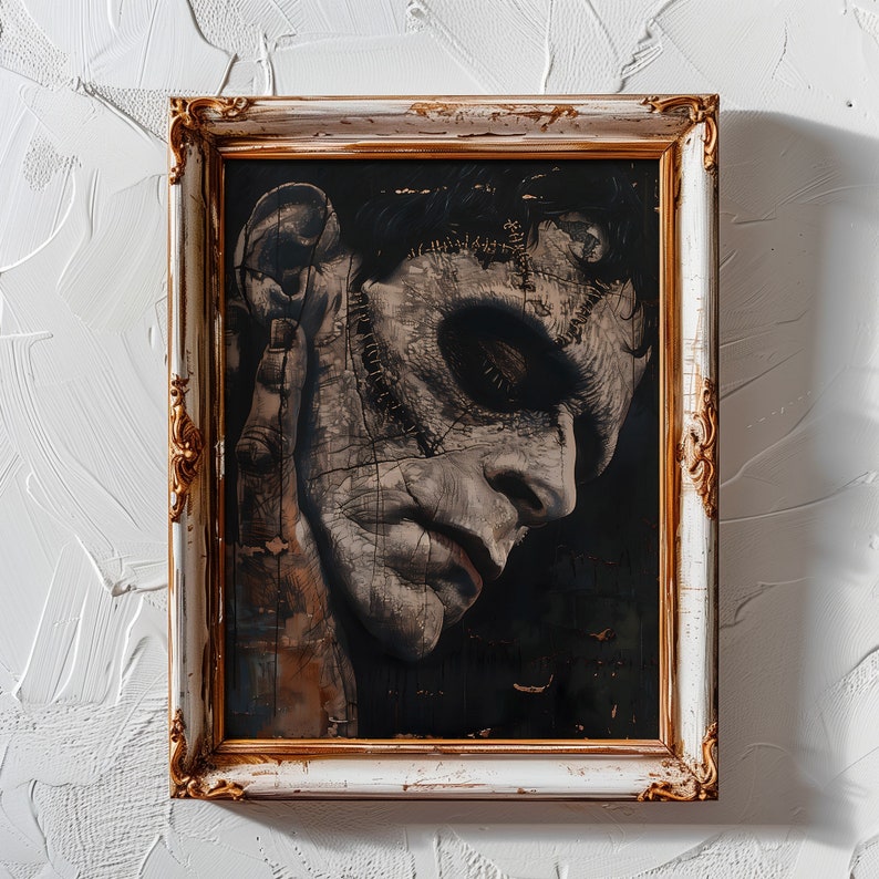 Frankenstein's Monster - Mary Shelley Wall Art Printable Dark Academia ...