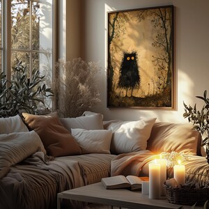 Box Square Man Wall Art Printable Moody Monster Painting Print Funny ...