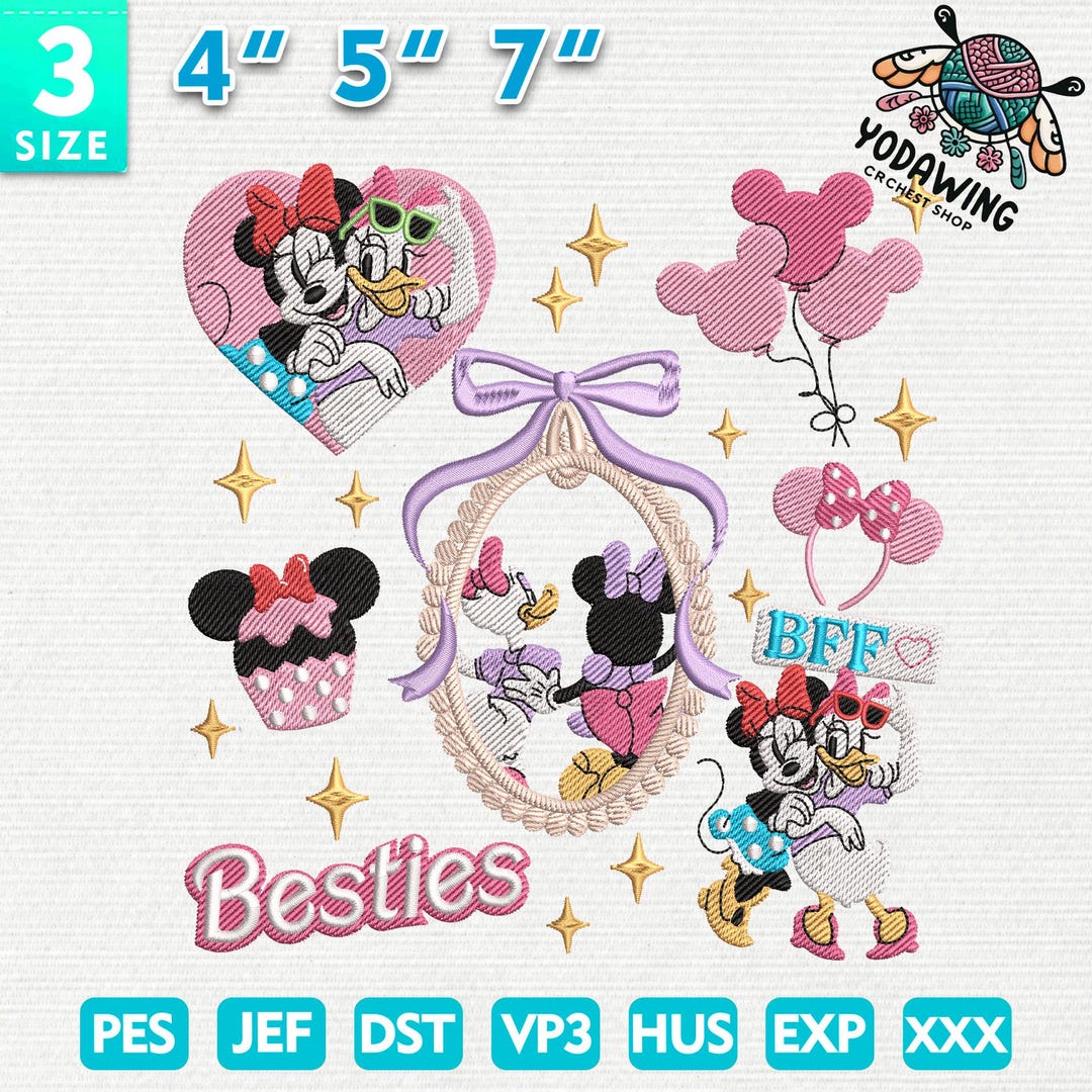 Magic Kingdom Embroidery Design, Best Friends Forever Embroidery Design ...